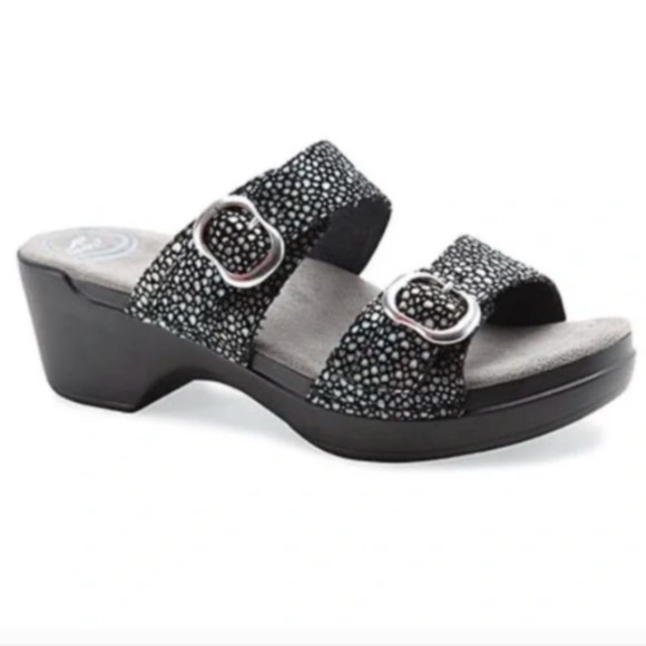 Dansko | Shoes | Dansko Sophie Metallic Pebble Dot Leather Sandals ...